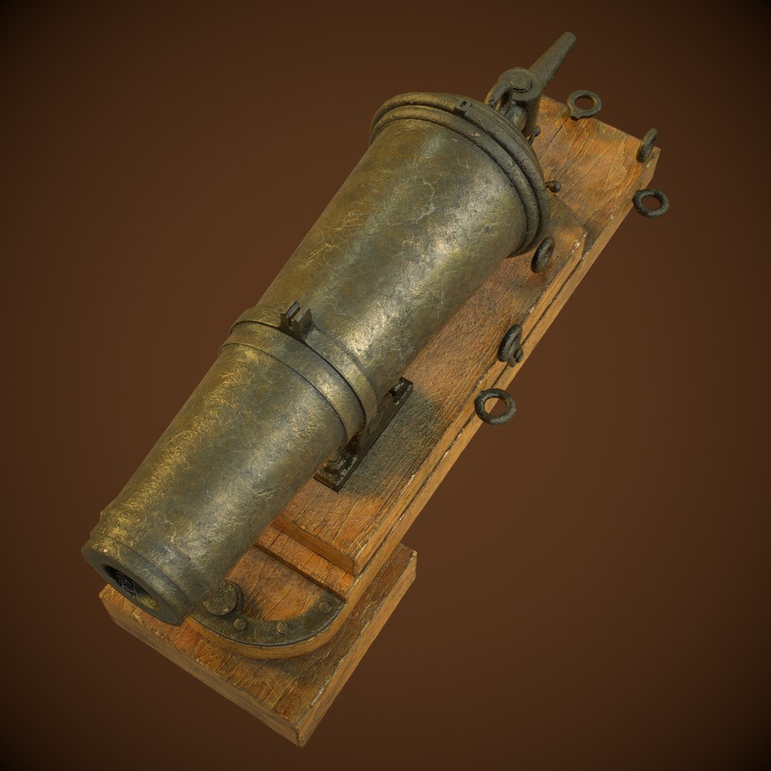 3D Model Cannon Carronade 24 Pound PBR - TurboSquid 1982897