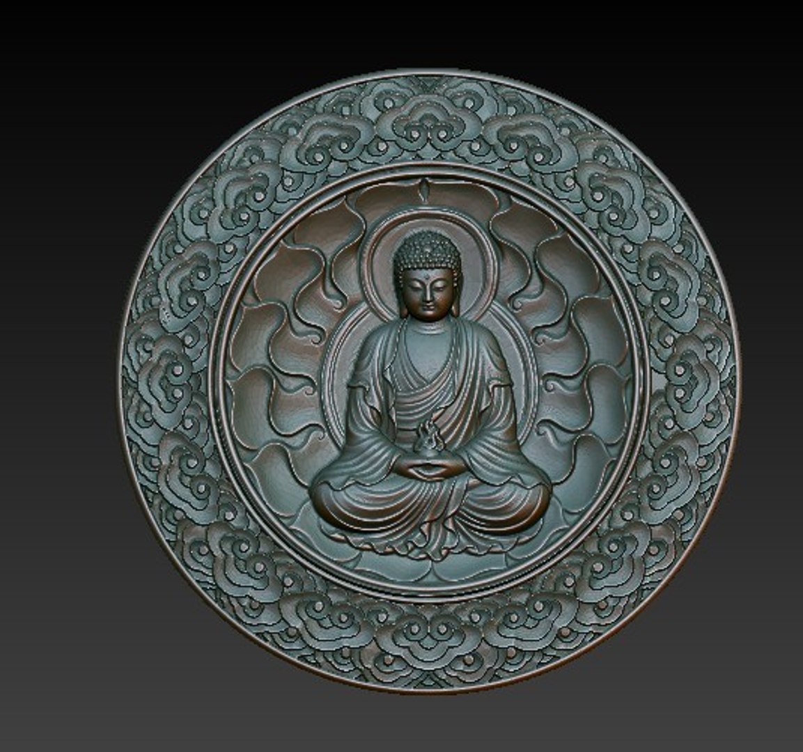Buddha Relief Obj
