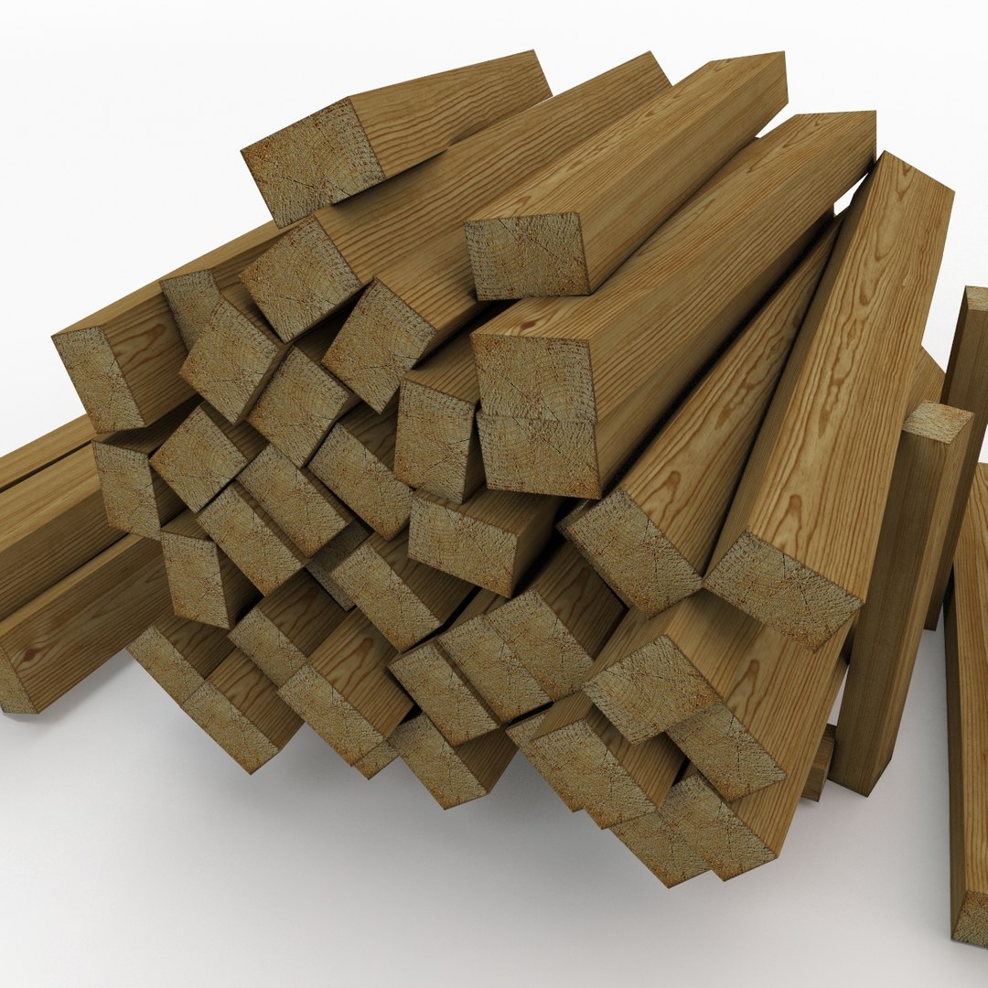 Wood Beams V2 3d Model