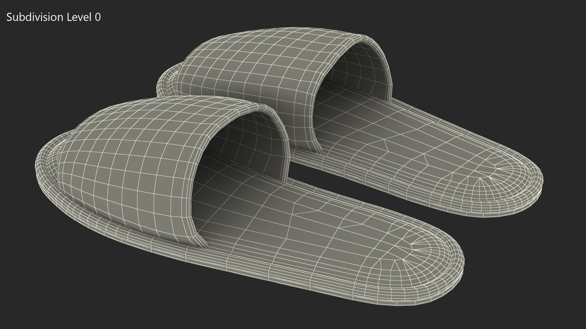 White Slippers 3D model - TurboSquid 1838732