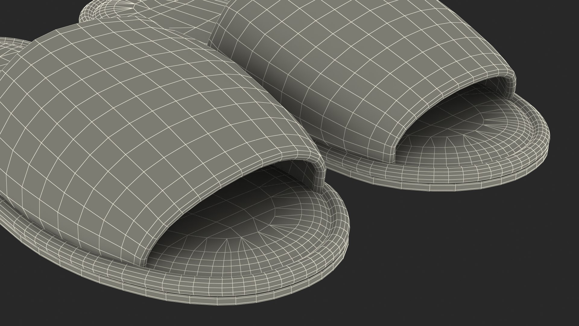 White Slippers 3D model - TurboSquid 1838732
