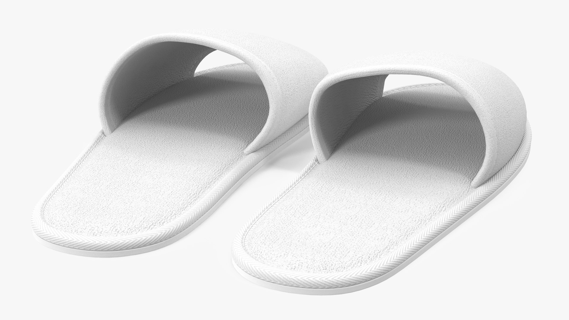 White Slippers 3D model - TurboSquid 1838732