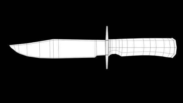 Combat knife hunting 3D model - TurboSquid 1518127