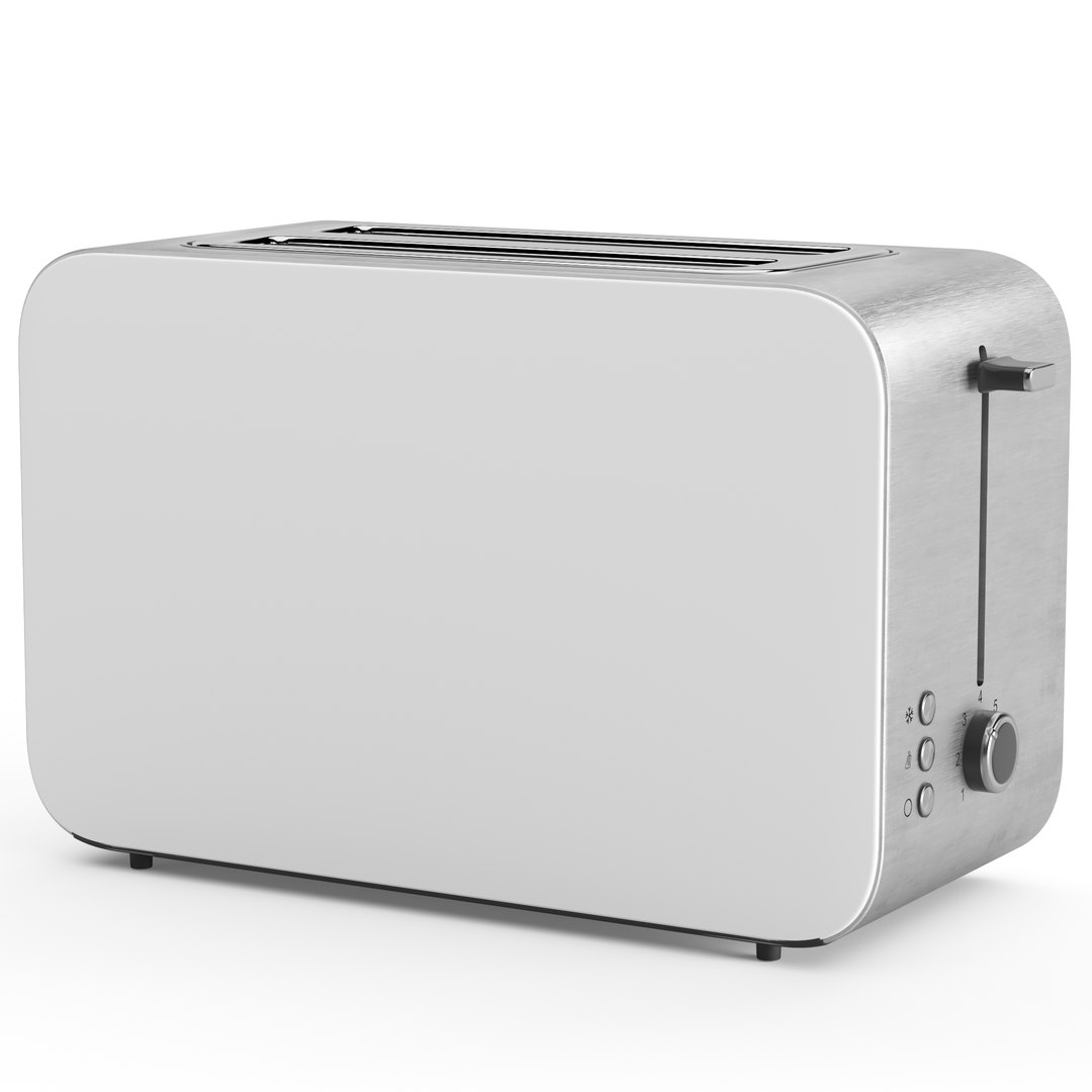 3D White Toaster Model - TurboSquid 1505007