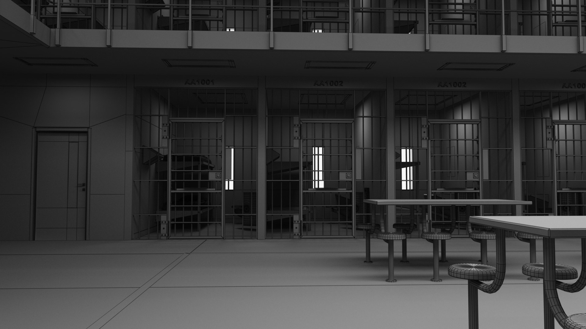 3D Prison Architecture Jail - TurboSquid 1432307