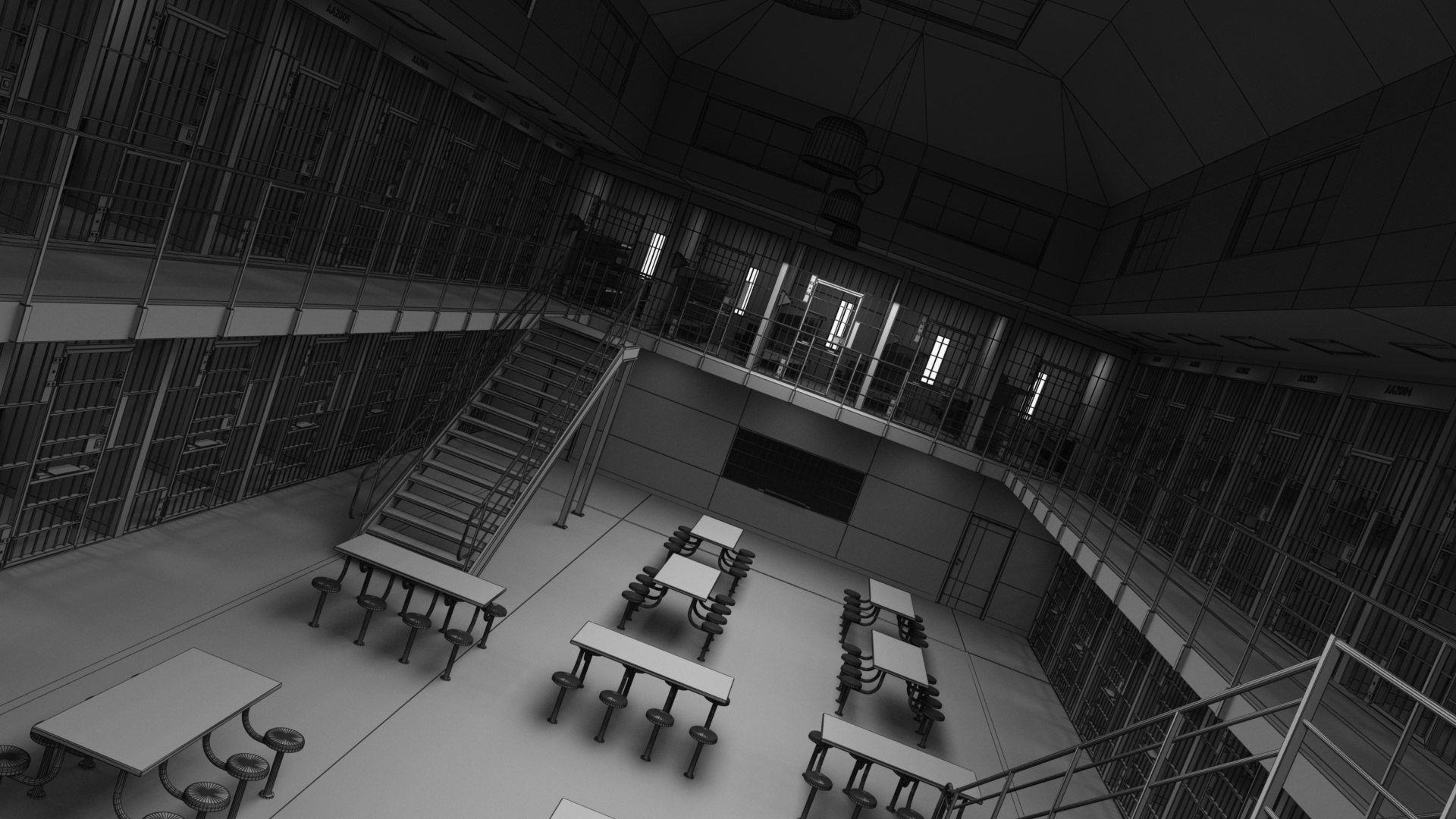 3D Prison Architecture Jail - TurboSquid 1432307