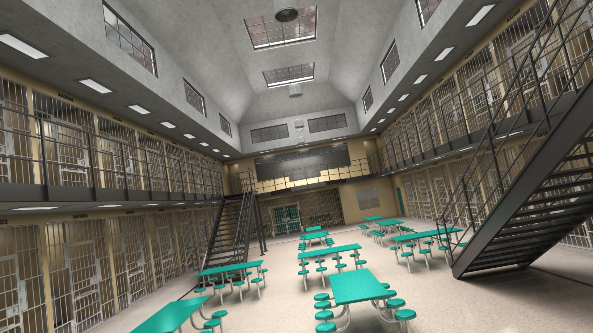 3D Prison Architecture Jail - TurboSquid 1432307