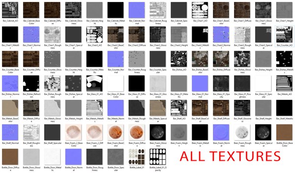 3D Wooden Bar 8K PBR Textures - TurboSquid 2015321