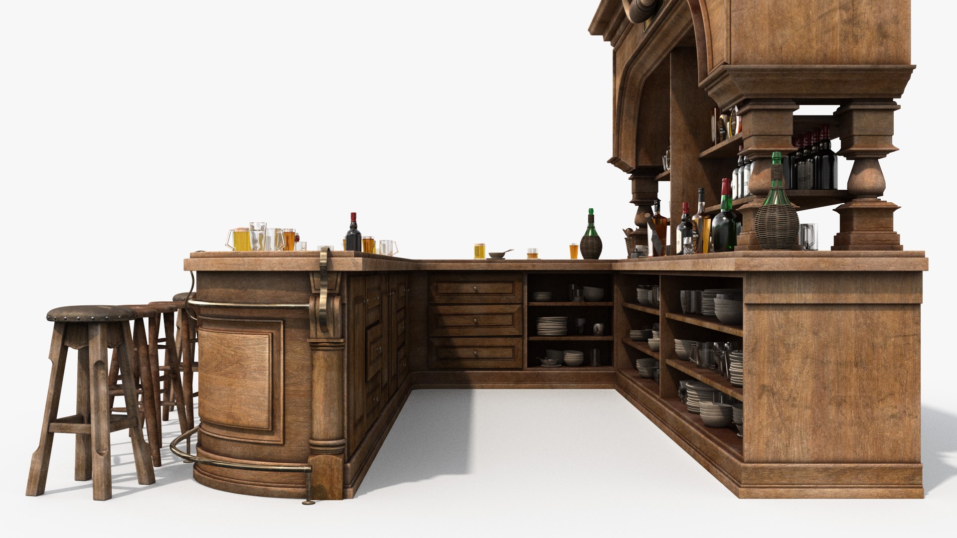 3D Wooden Bar 8K PBR Textures - TurboSquid 2015321