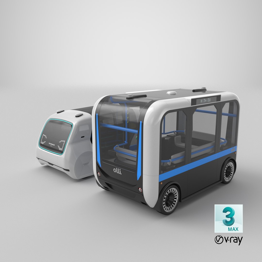 Olli And Sedric Buses 3D model - TurboSquid 1879429