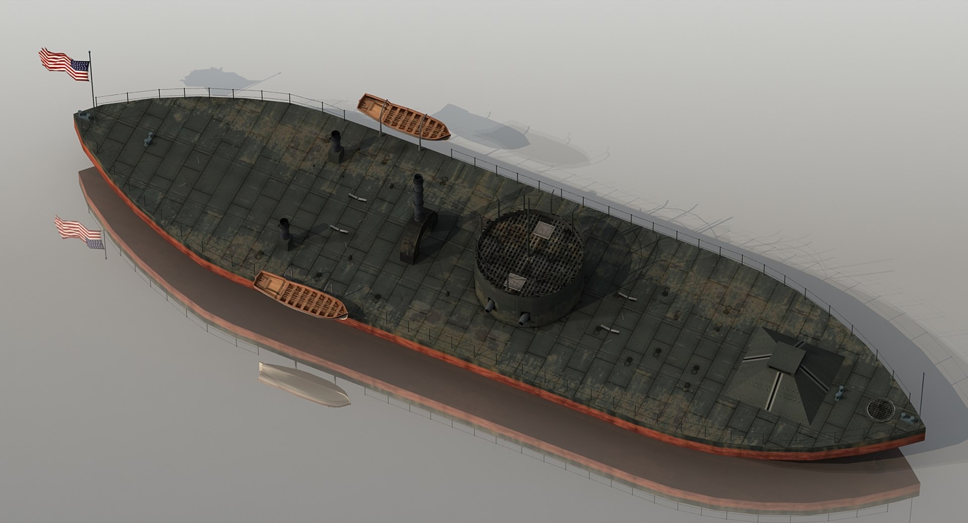 Uss Monitor 3D Model - TurboSquid 1355785