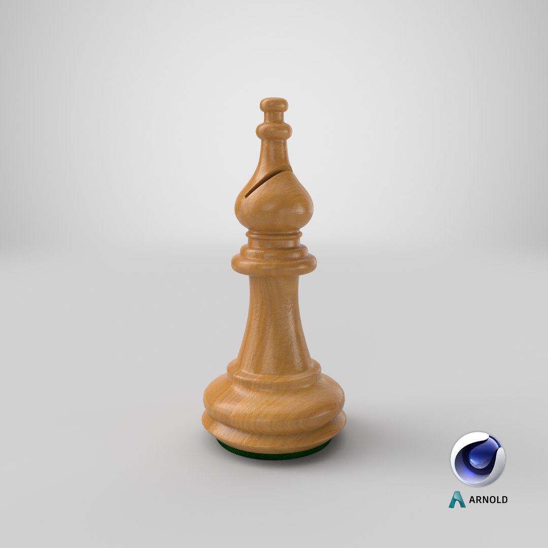 3D Wooden Chess Bishop - TurboSquid 1344689
