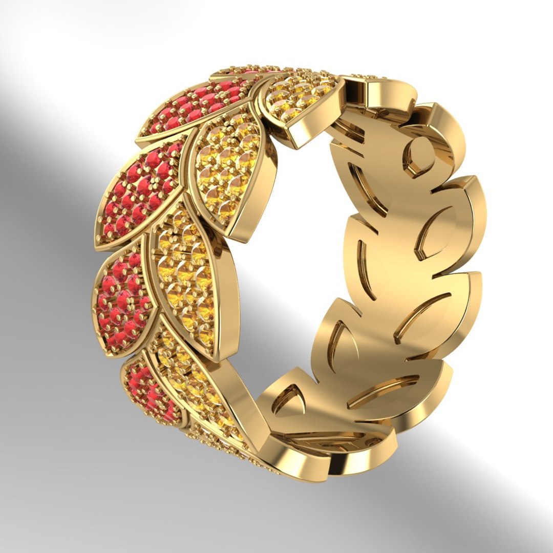 3D laurel wreath ring model - TurboSquid 1604904