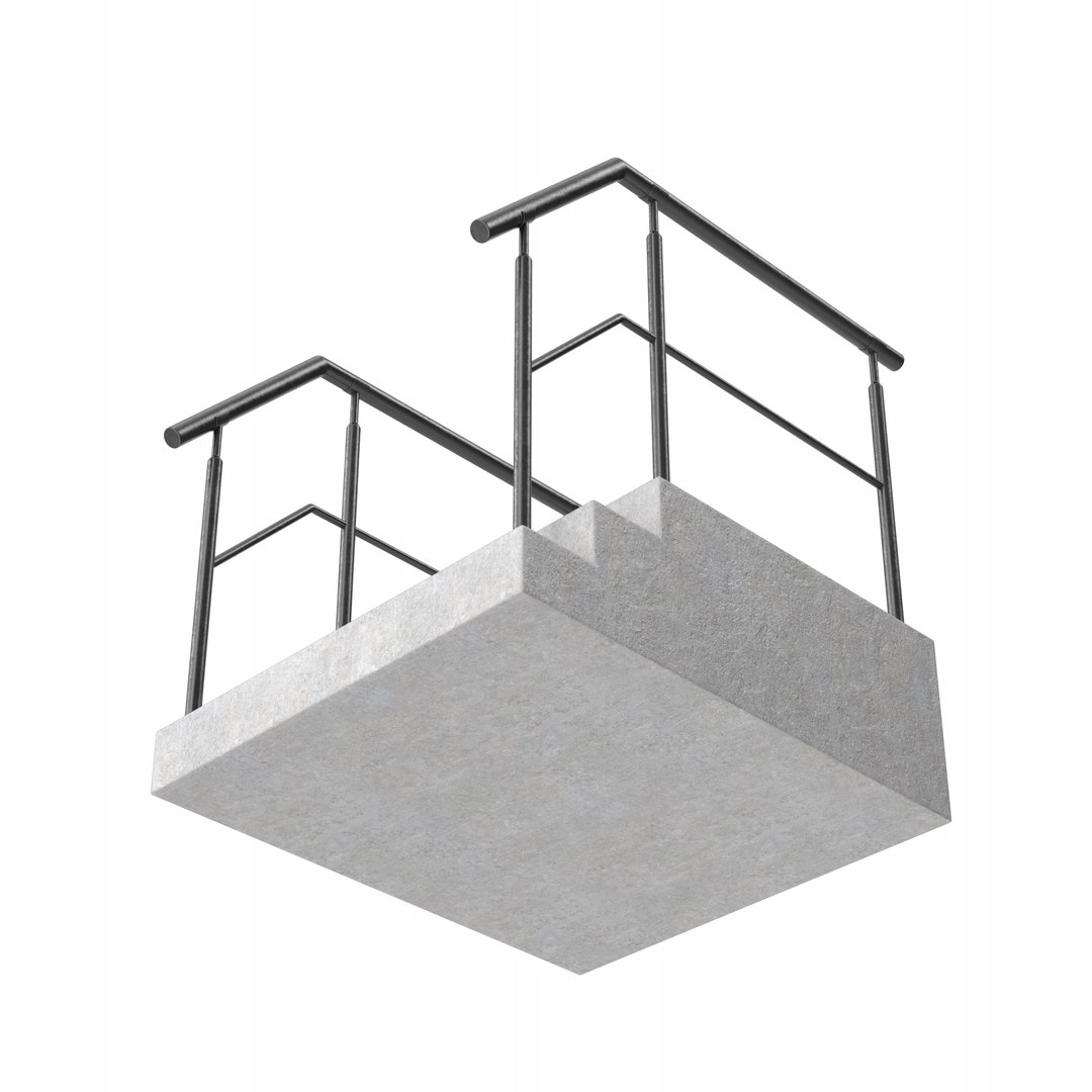 Railings And Concrete Stairs Model - TurboSquid 2212804