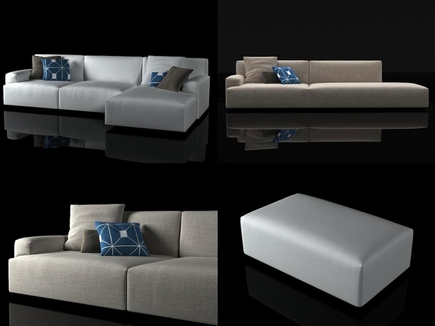 Soho low-arm sofa 3D model - TurboSquid 1177361