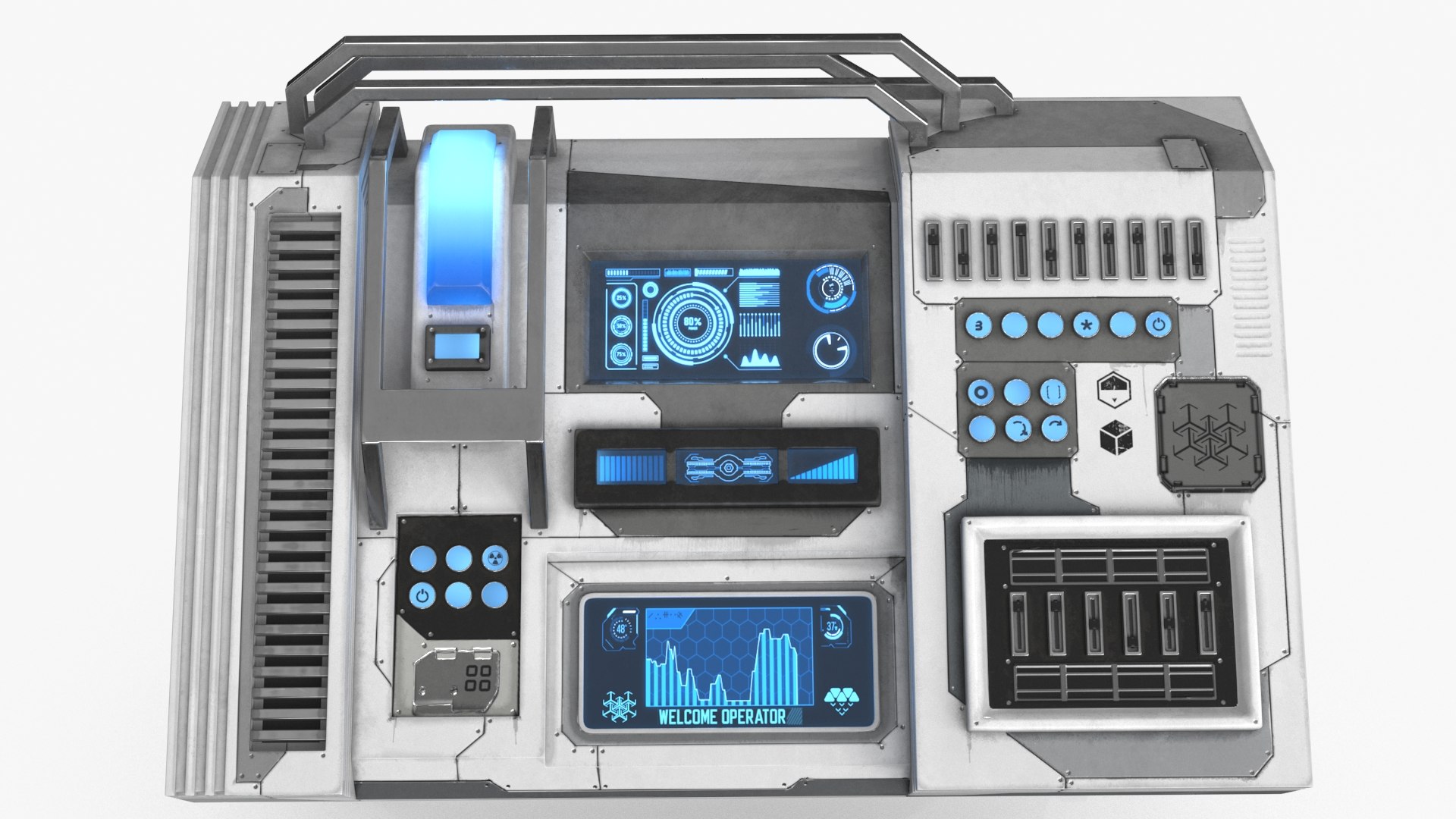 Sci Fi Control Panel Table 3D Model - TurboSquid 2028333