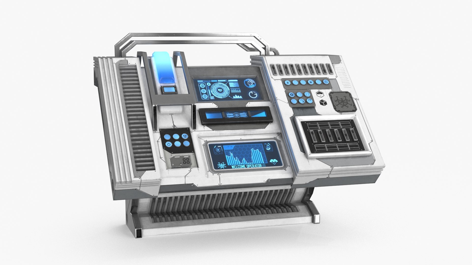 Sci Fi Control Panel Table 3D Model - TurboSquid 2028333