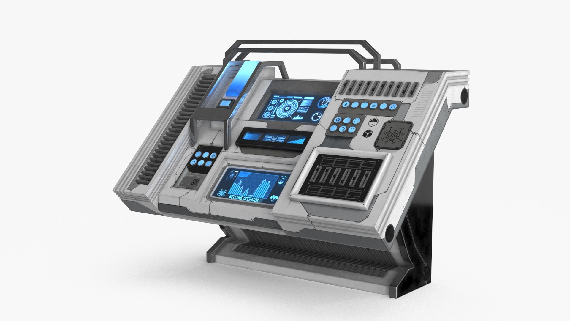 Sci Fi Control Panel Table 3D Model - TurboSquid 2028333