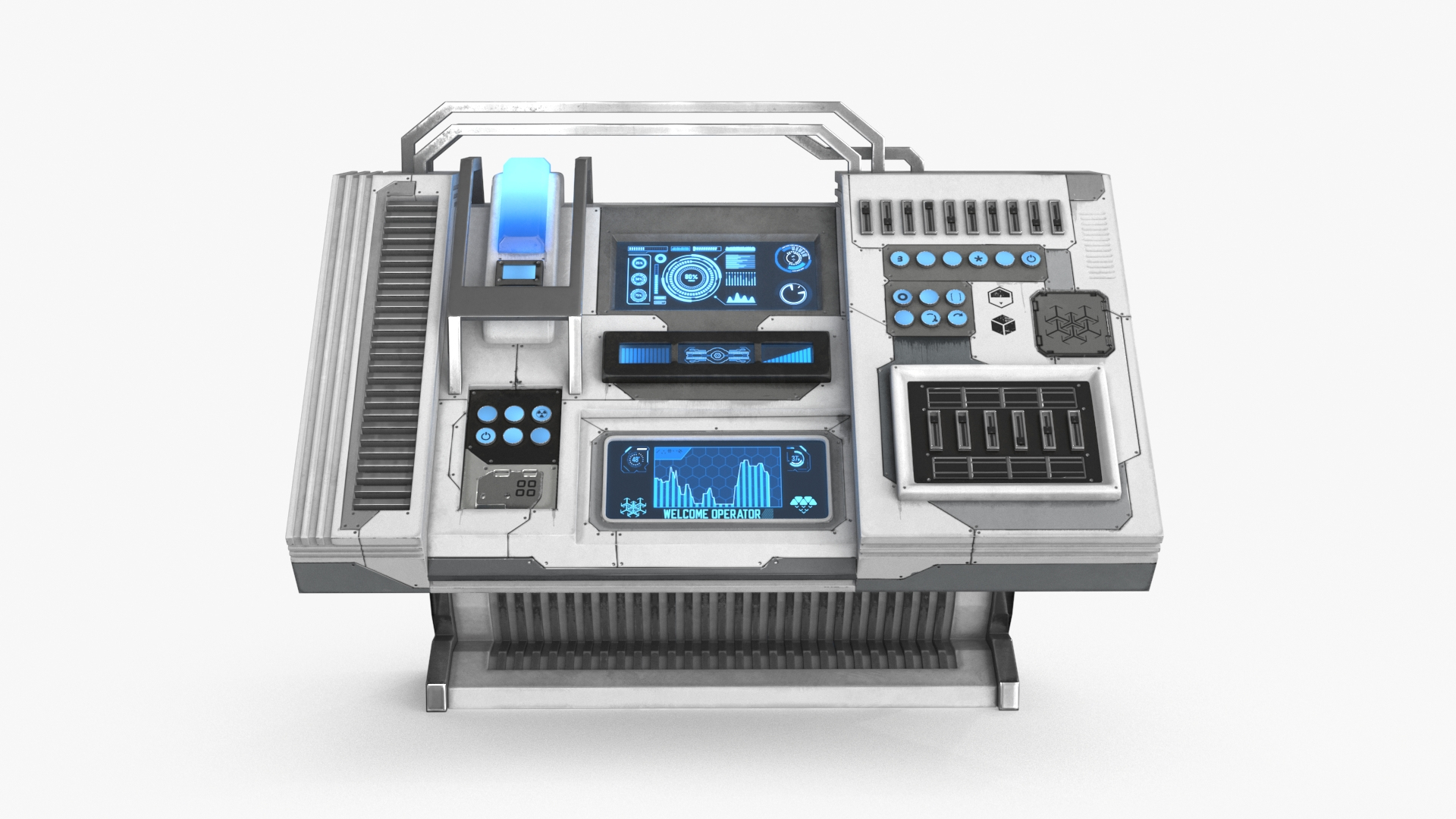 Sci Fi Control Panel Table 3D model - TurboSquid 2028333