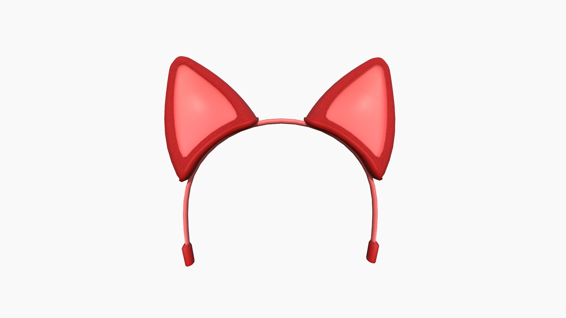 Furry Ears Tiara B10 Red - Headband Character Design Model - TurboSquid ...