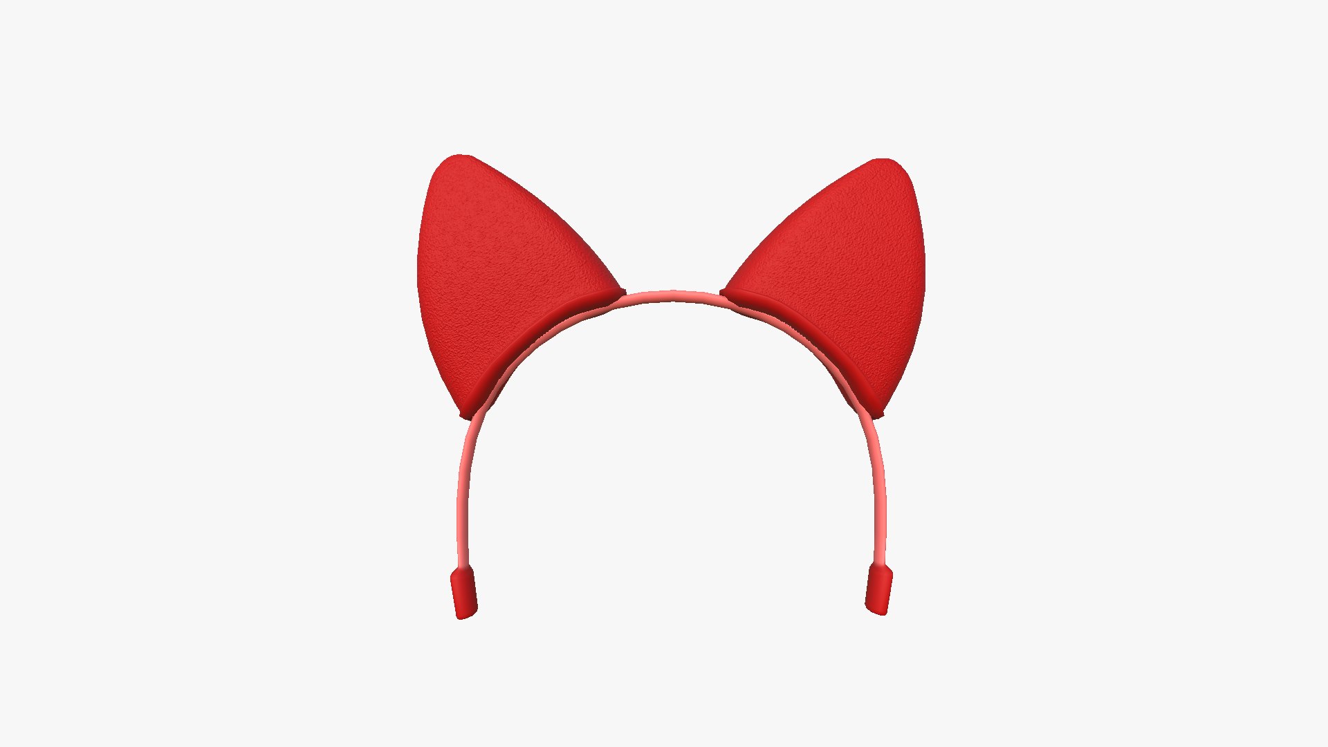 Furry Ears Tiara B10 Red - Headband Character Design Model - TurboSquid ...