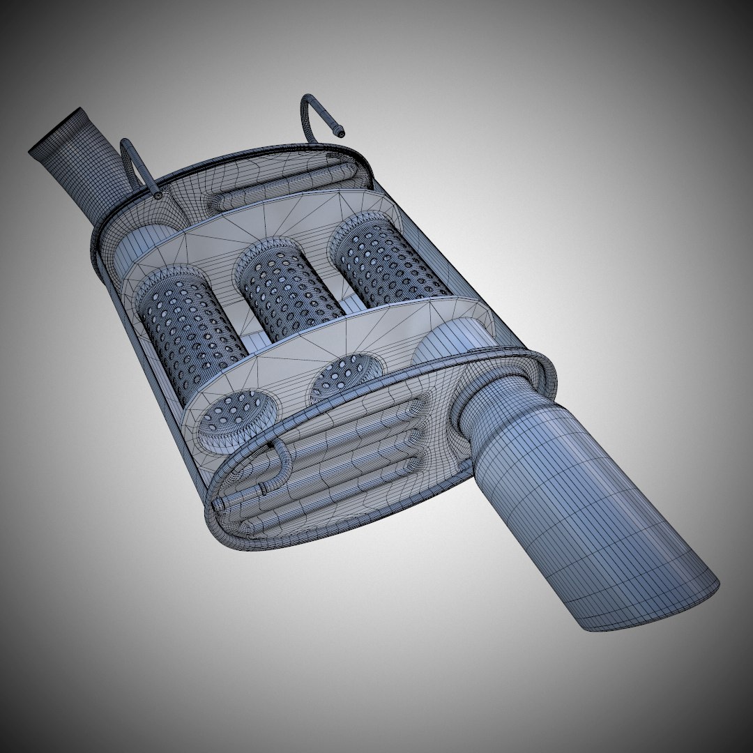 3d stock muffler model