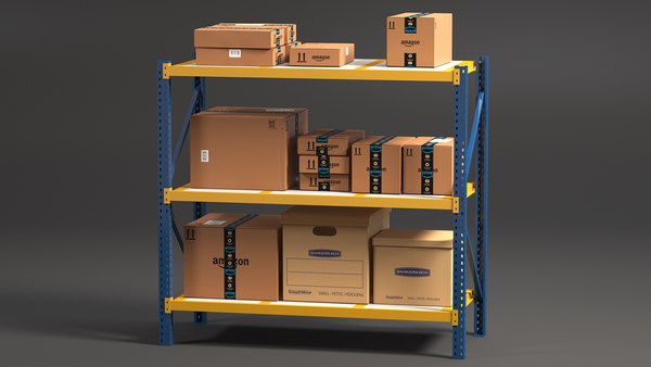 Warehouse Rack with Boxes 3D - TurboSquid 1980707