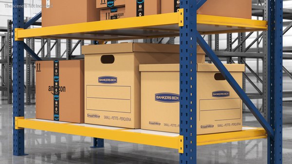 Warehouse Rack with Boxes 3D - TurboSquid 1980707