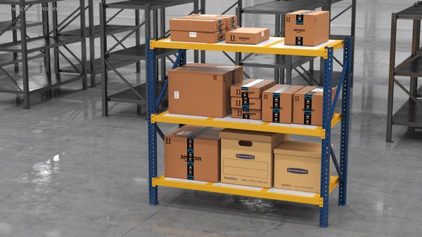 Warehouse Rack with Boxes 3D - TurboSquid 1980707