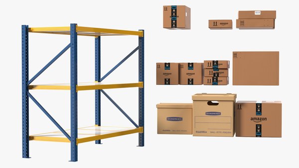 Warehouse Rack with Boxes 3D - TurboSquid 1980707