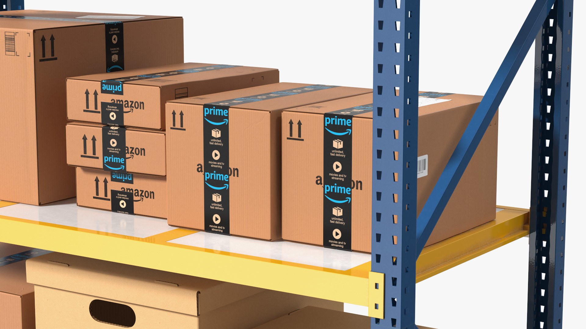 Warehouse Rack with Boxes 3D - TurboSquid 1980707