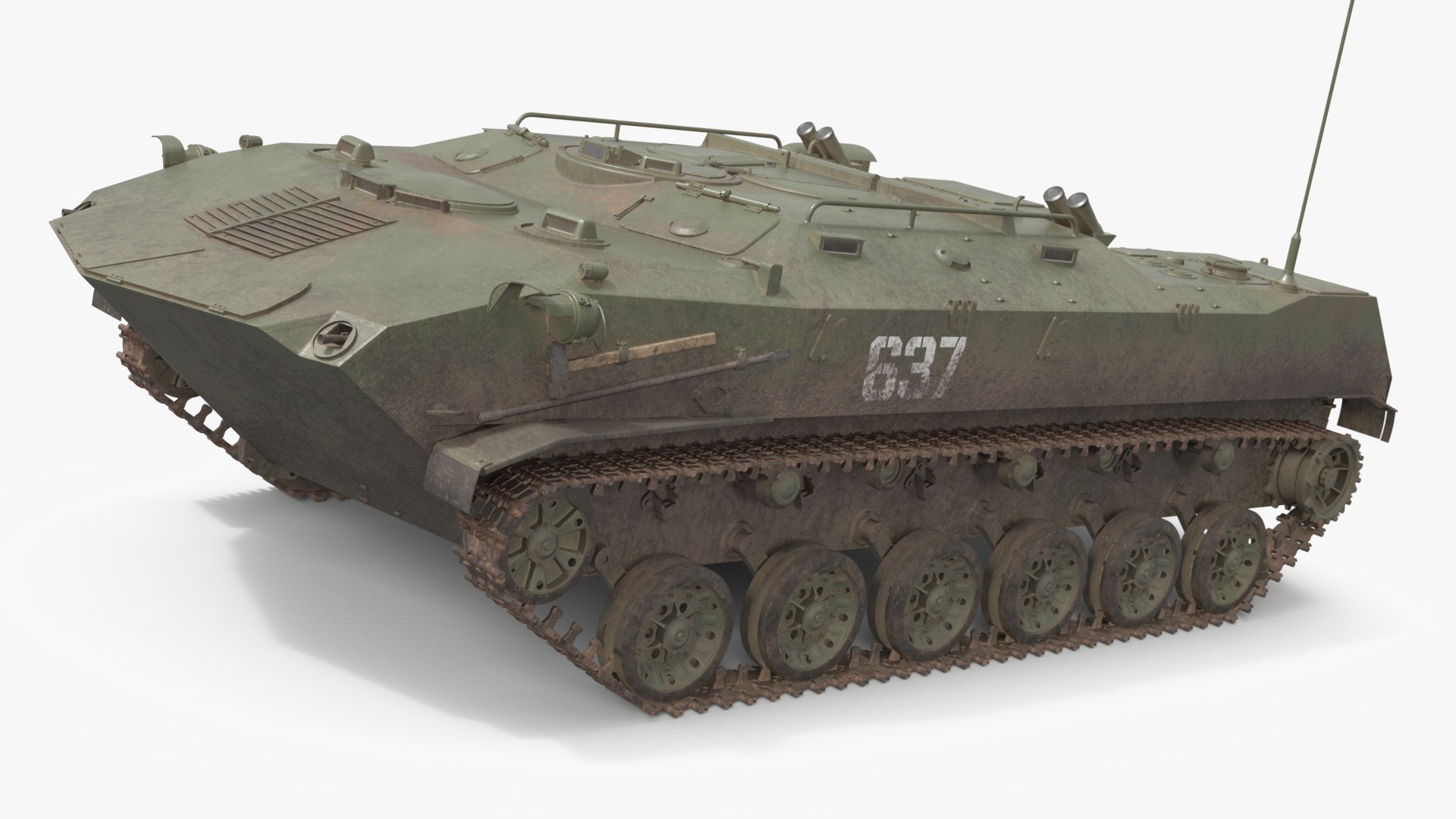 3D BTR-ZD Armored Personnel Carrier Green Model - TurboSquid 2459077