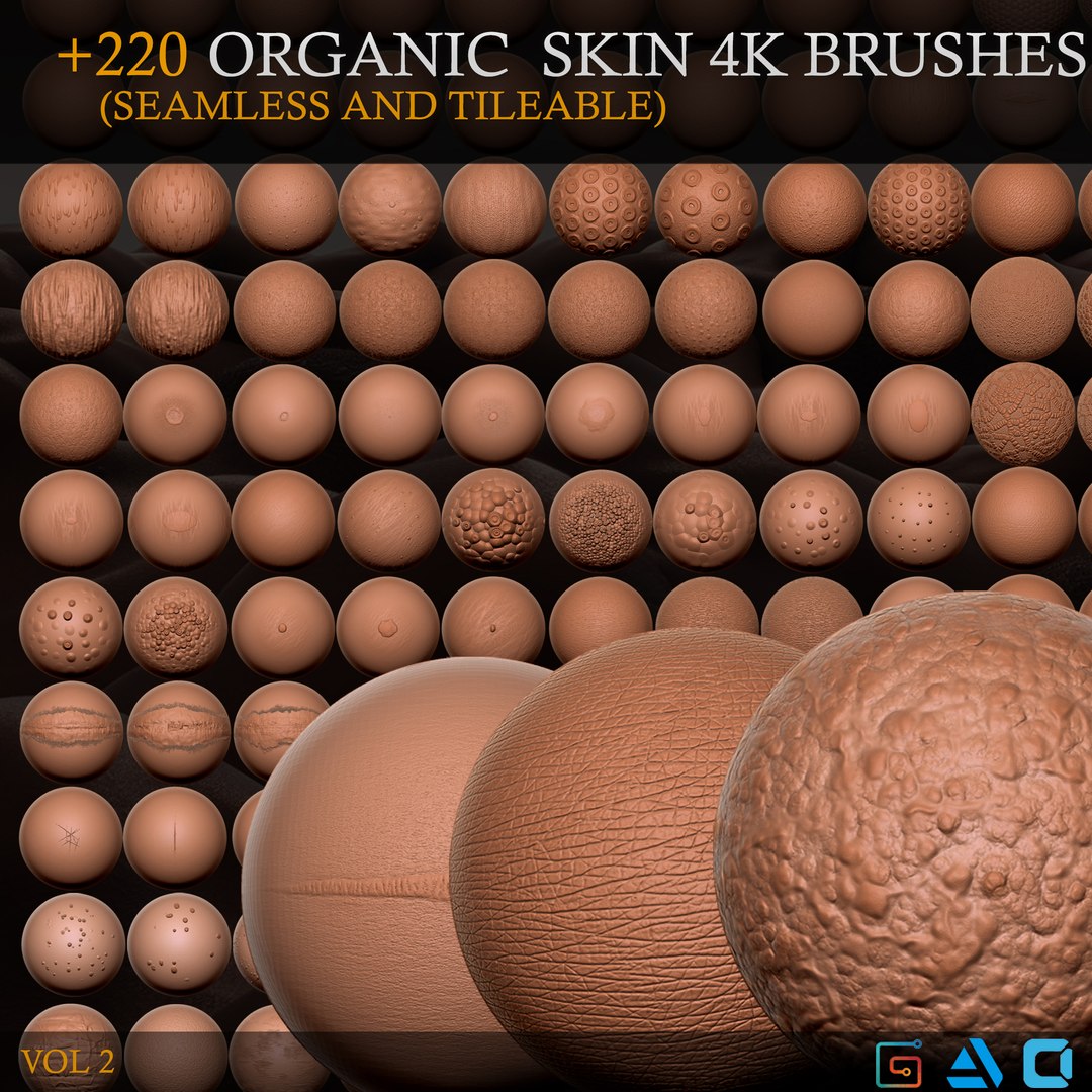 220 4K Brushes Skin Seamless And Tileable 3D Model - TurboSquid 2368064
