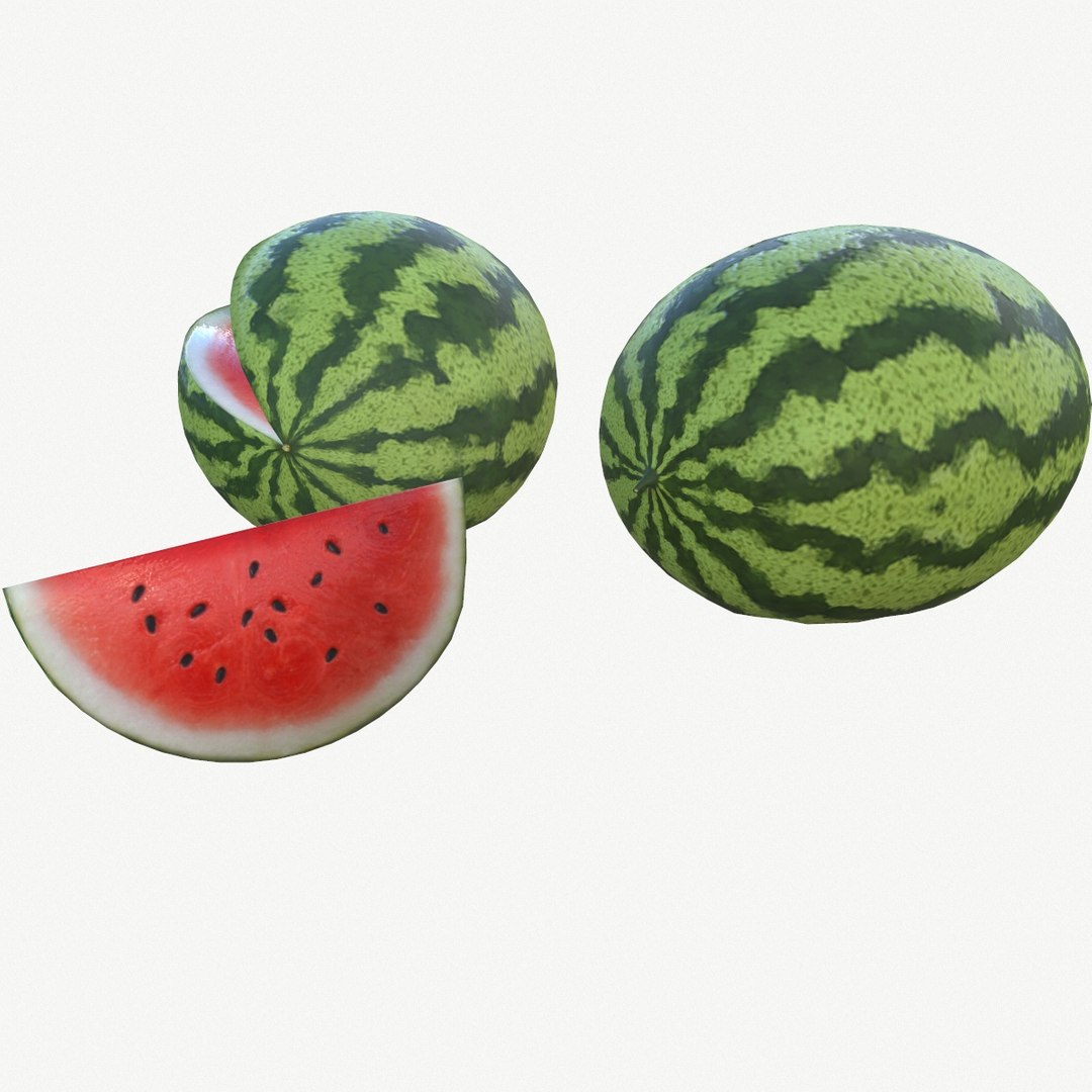 3D Watermelon Model - TurboSquid 1867058