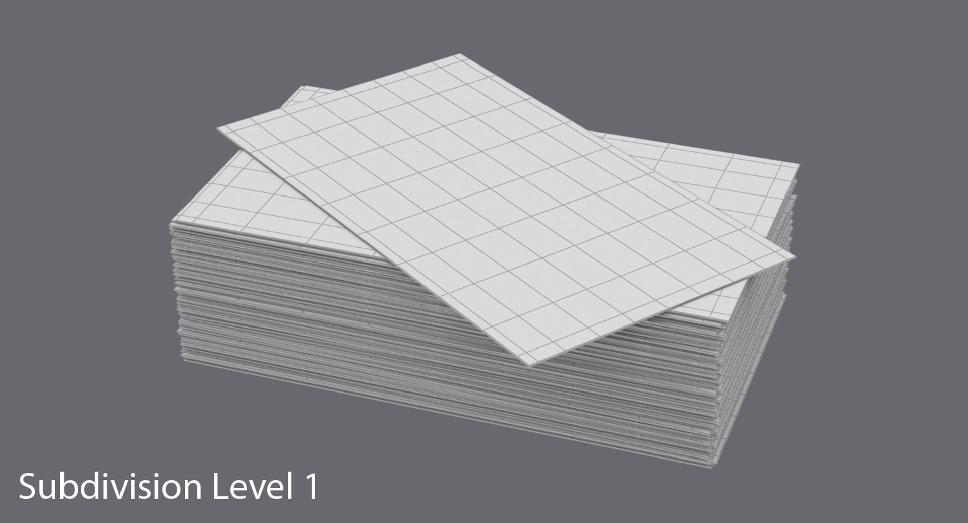 3d Stack Business Cards Model