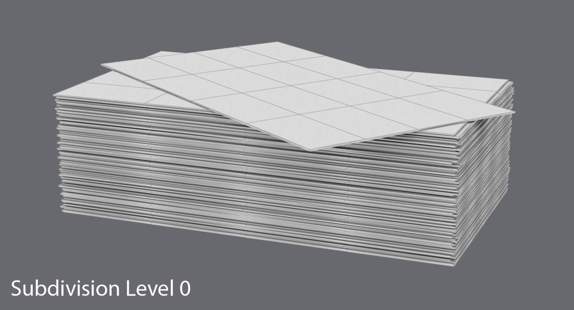 3d Stack Business Cards Model