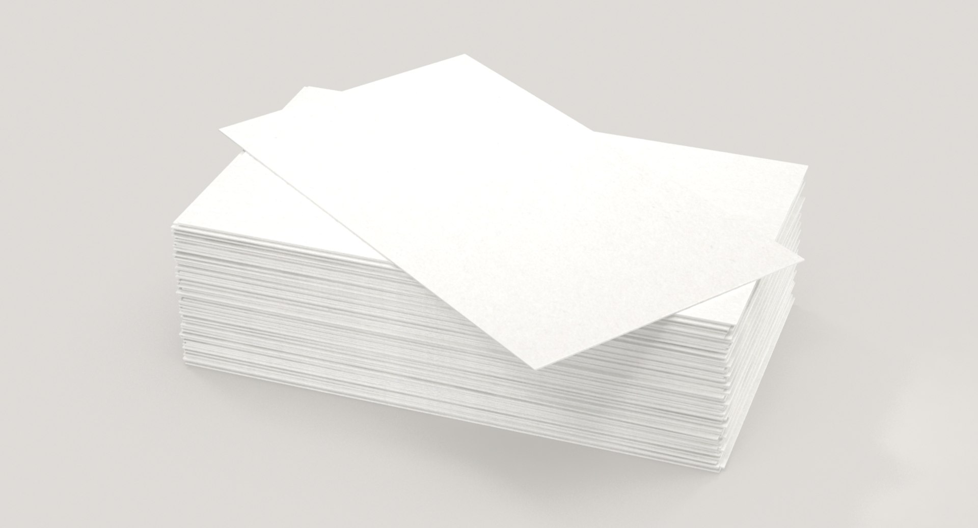 3d Stack Business Cards Model