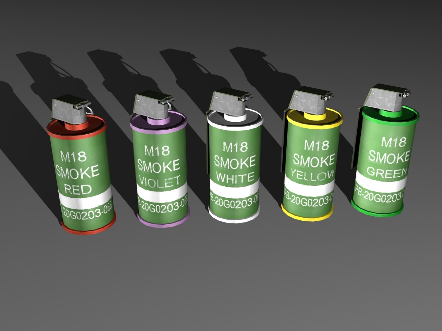 3d Model Of M18 Smoke Grenade