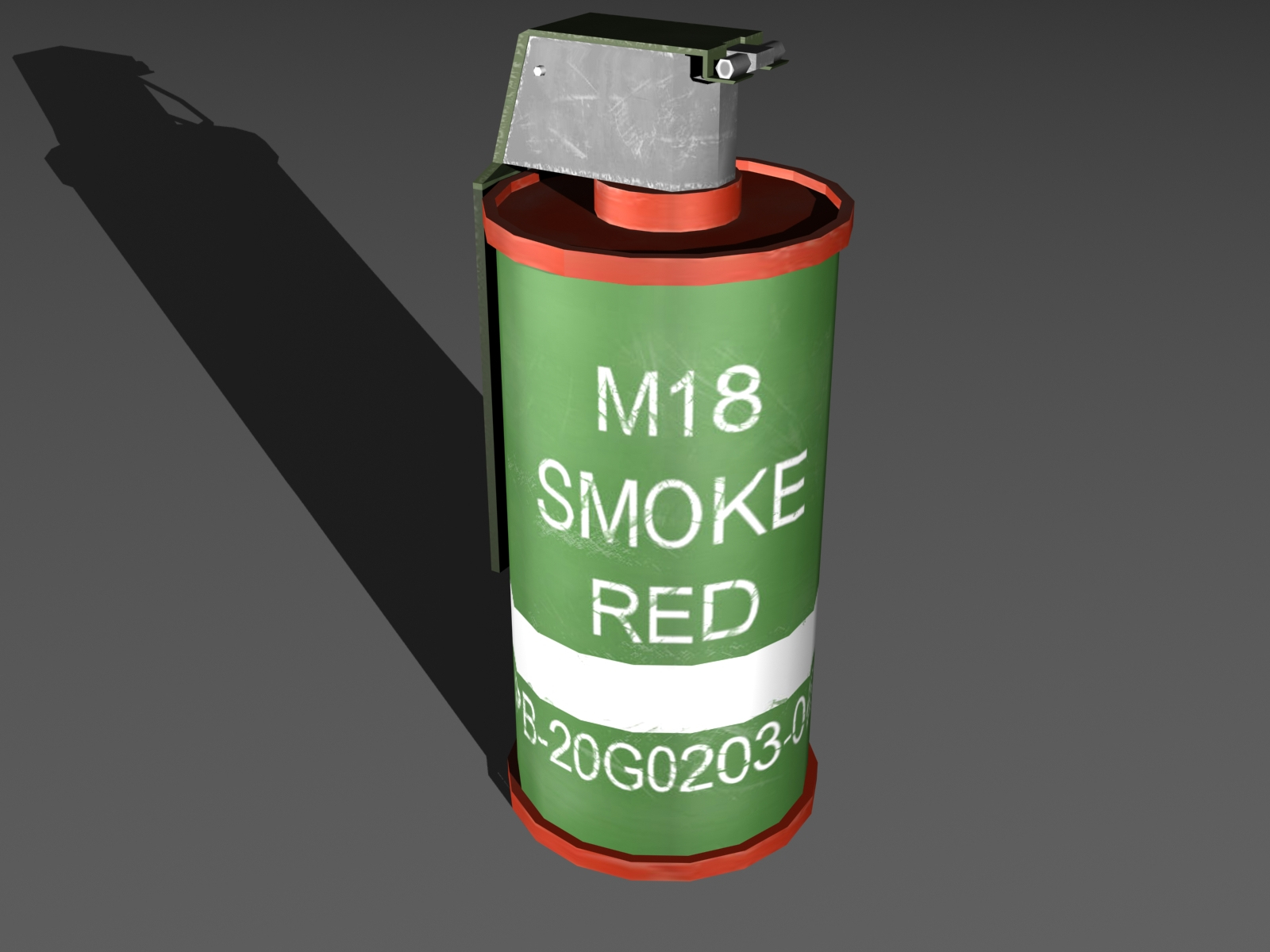 3d model of m18 smoke grenade