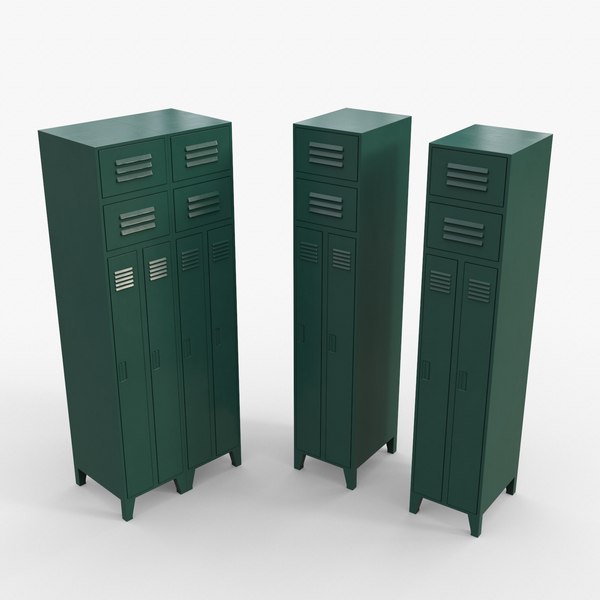 3D model PBR School Gym Locker 10 - Green Dark - TurboSquid 1787732