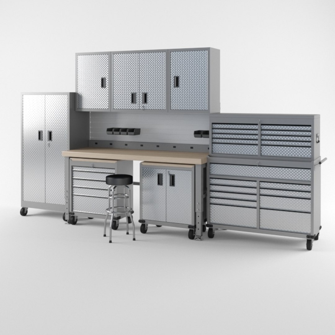 Garage Furniture Set 2 3D Model - TurboSquid 1376610