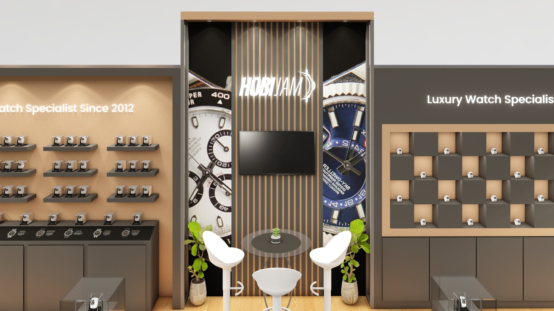 3D Watch Booth 10x3 Meters - TurboSquid 2213354