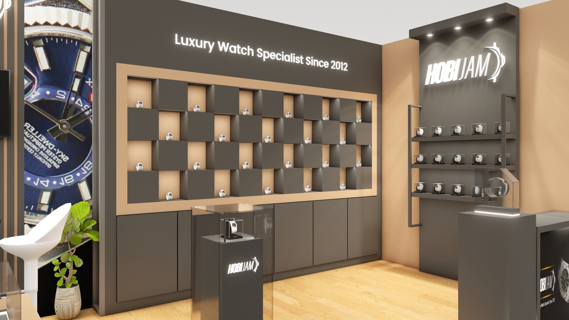 3D Watch Booth 10x3 Meters - TurboSquid 2213354