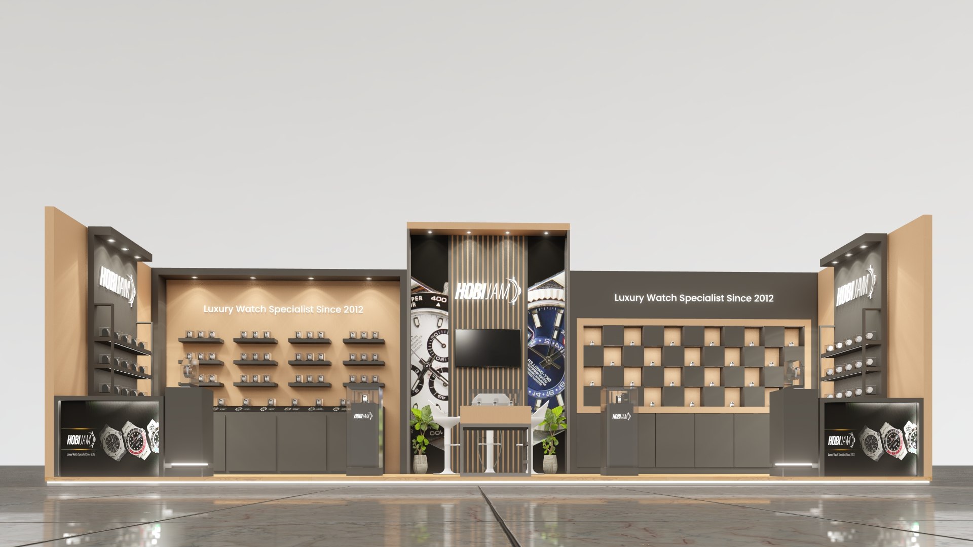 3D Watch Booth 10x3 Meters - TurboSquid 2213354