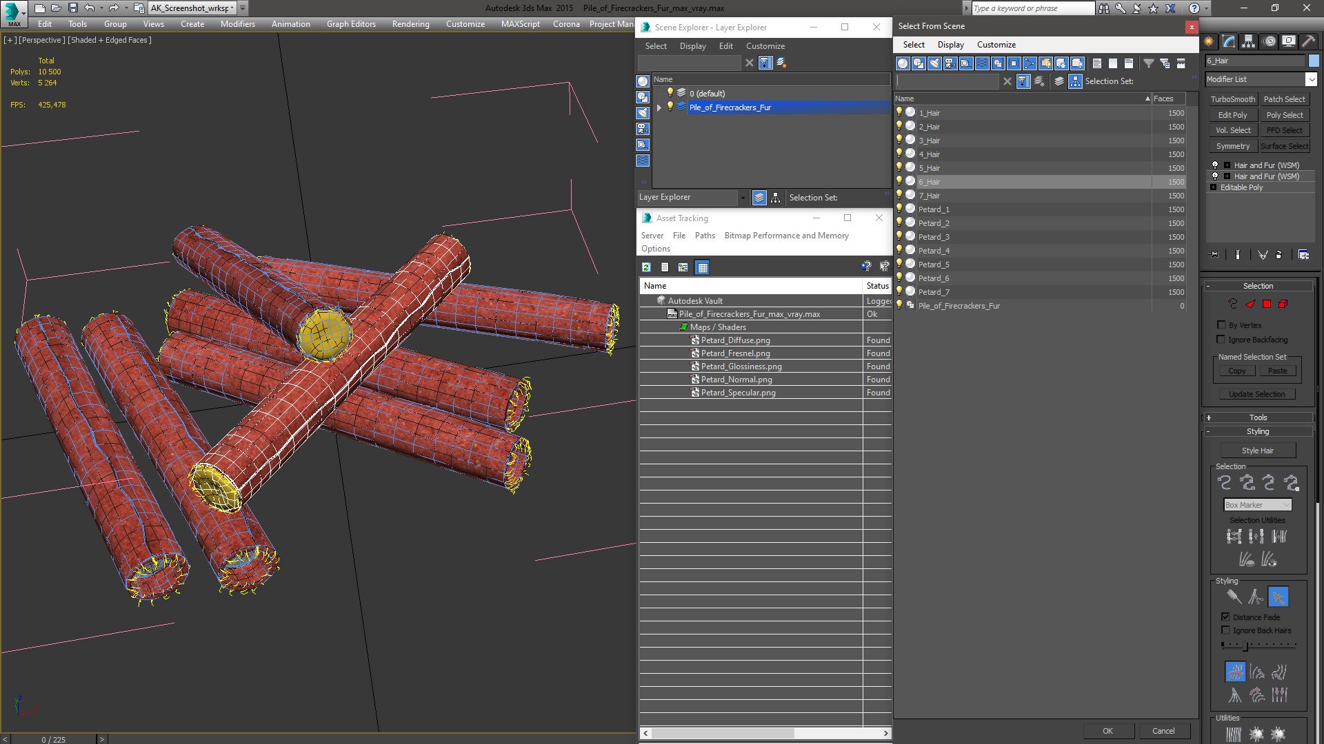3D Pile Of Firecrackers Fur - TurboSquid 2195772
