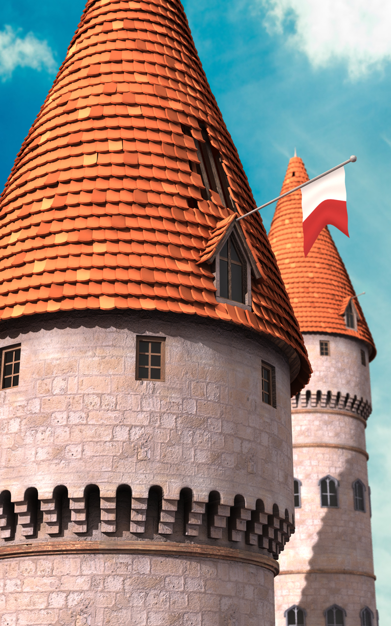 cartoon castle tower 3d ma