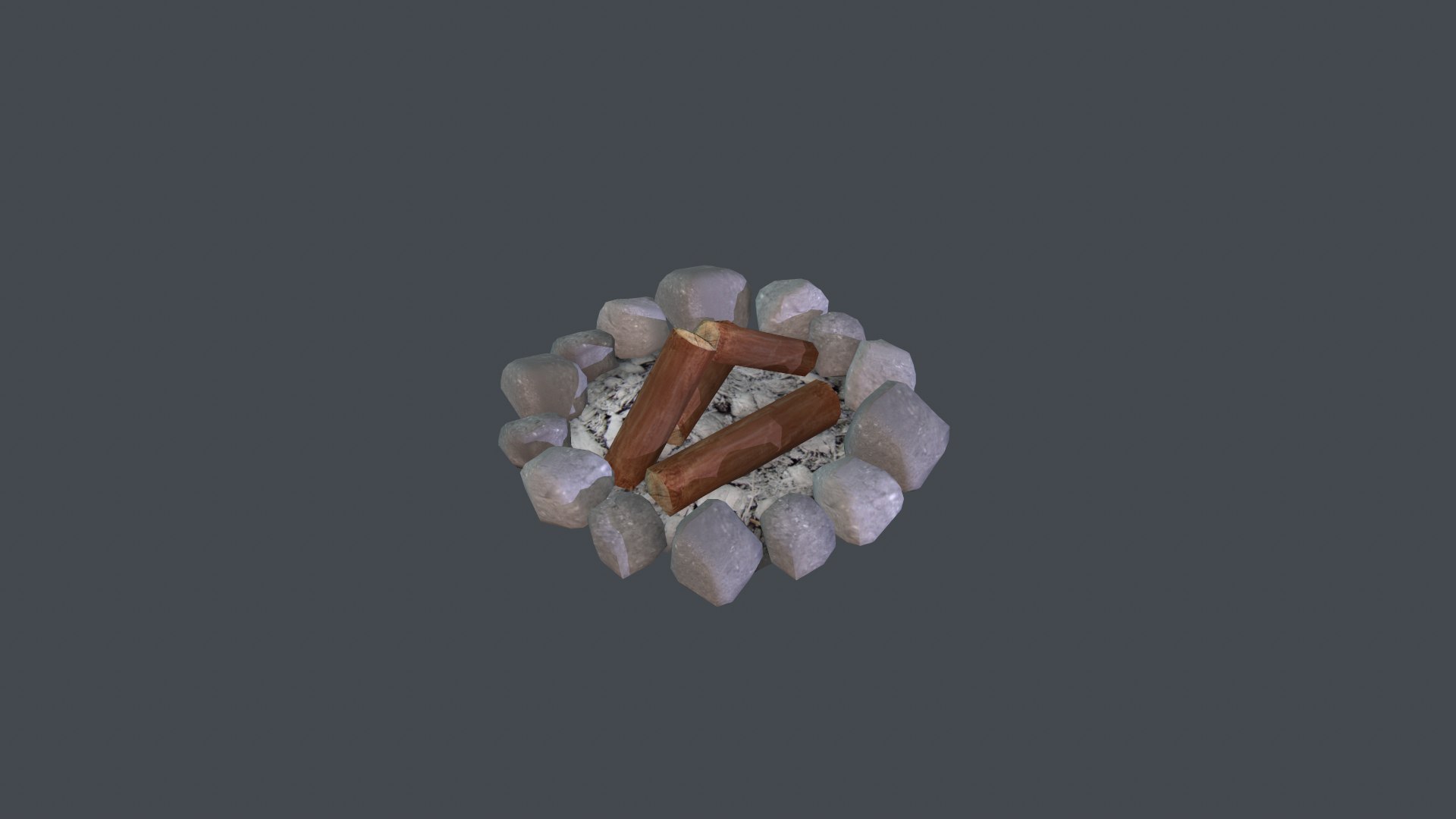 3ds realistic campfire