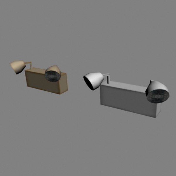 emergency lights 3d max