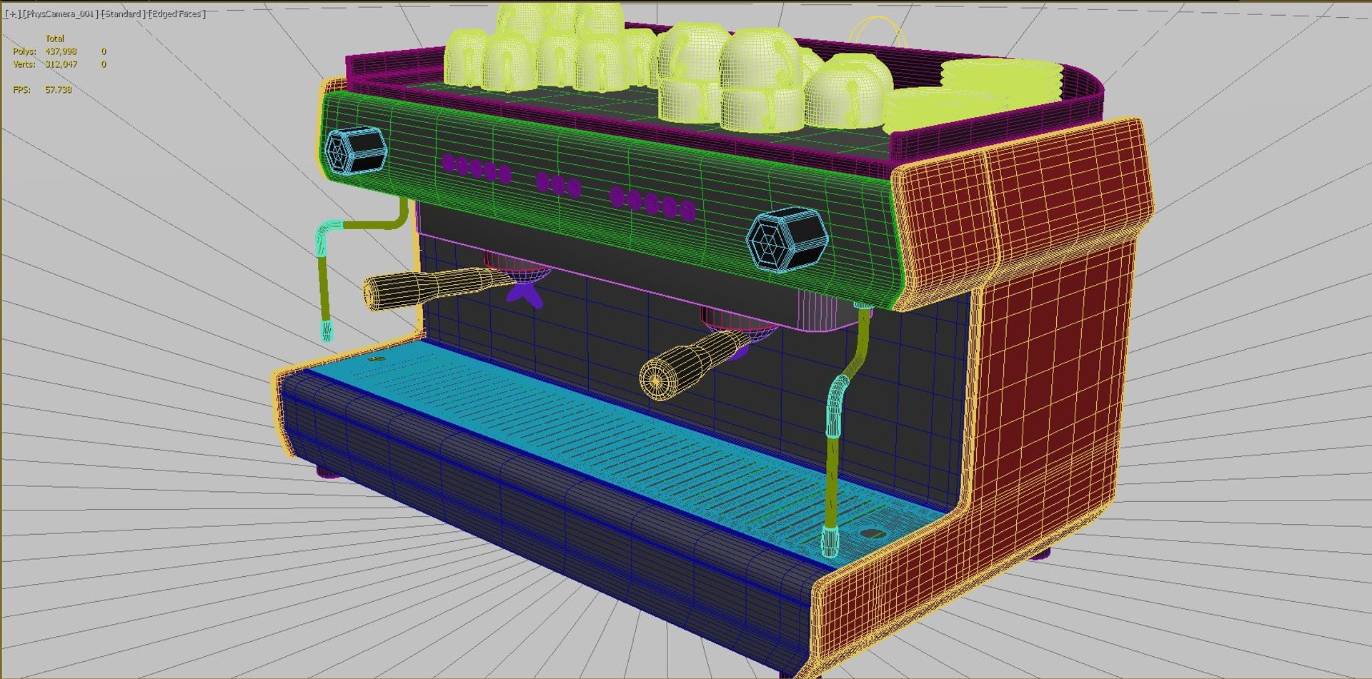 3D coffee machine model - TurboSquid 1307162