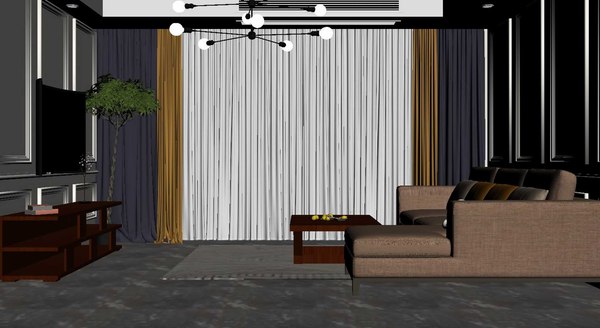 3D room living model - TurboSquid 1679609